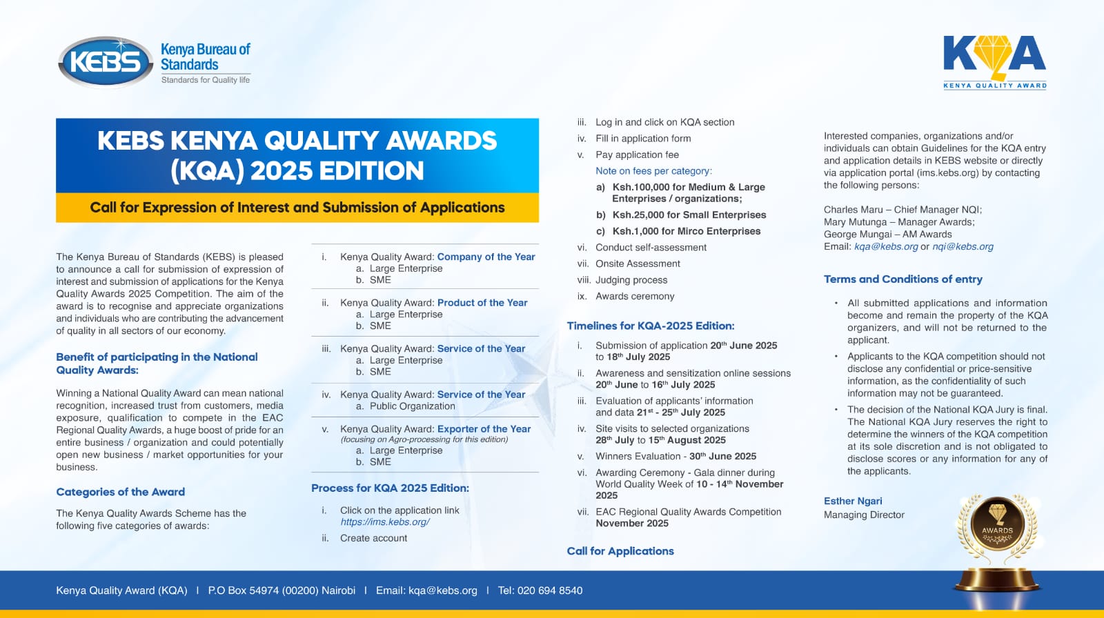 Kenya Bureau of Standards – Standards for Quality Life